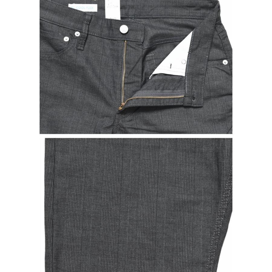 エドウィン EDWIN 【涼】403 COOL FLEX クールフレックス 綿麻ストレッチ レギュラーストレート パンツ グレンチェックチャコール E403CA-476 : e403ca ...