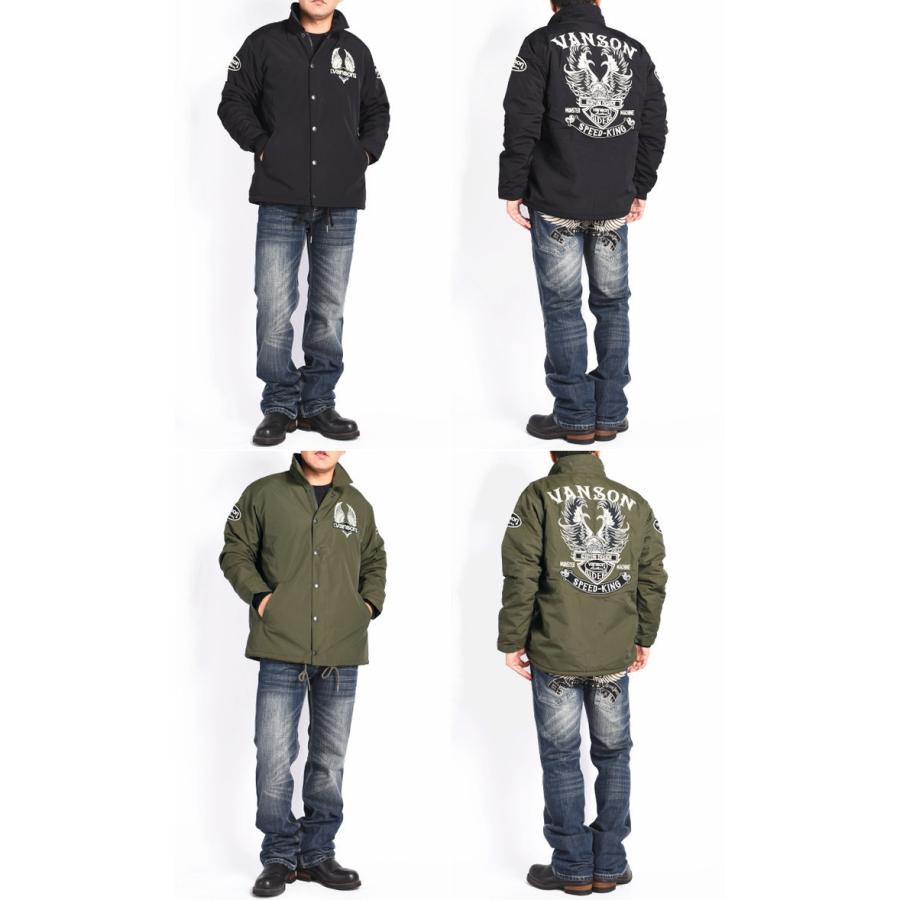 VANSON バンソン ジャケット イーグルエンブレム 刺繍＆ワッペン 裏ボア コーチジャケット NVSL-2307 : ジーンズファースト駒込店!! - 通販 - Yahoo!ショッピング