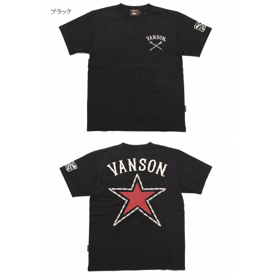 VANSON 【2025春夏新作】バンソン Tシャツ ワンスター 刺繍＆ワッペン 半袖Tシャツ NVST-2505 : ジーンズファースト駒込店!! - 通販 - Yahoo!ショッピング
