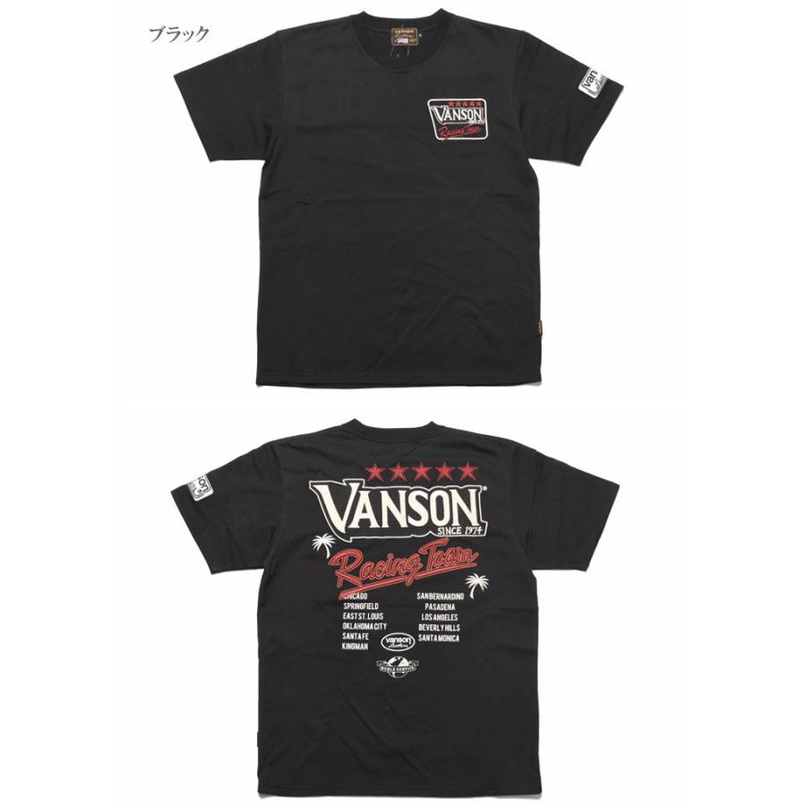 VANSON 【2025春夏新作】バンソン Tシャツ Racing Team 刺繍プリント 半袖Tシャツ NVST-2509 : ジーンズファースト駒込店!! - 通販 - Yahoo!ショッピング