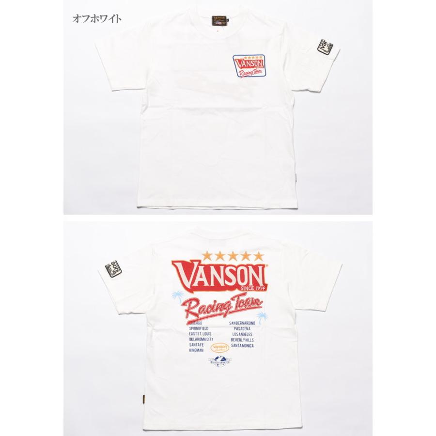 VANSON 【2025春夏新作】バンソン Tシャツ Racing Team 刺繍プリント 半袖Tシャツ NVST-2509 : ジーンズファースト駒込店!! - 通販 - Yahoo!ショッピング