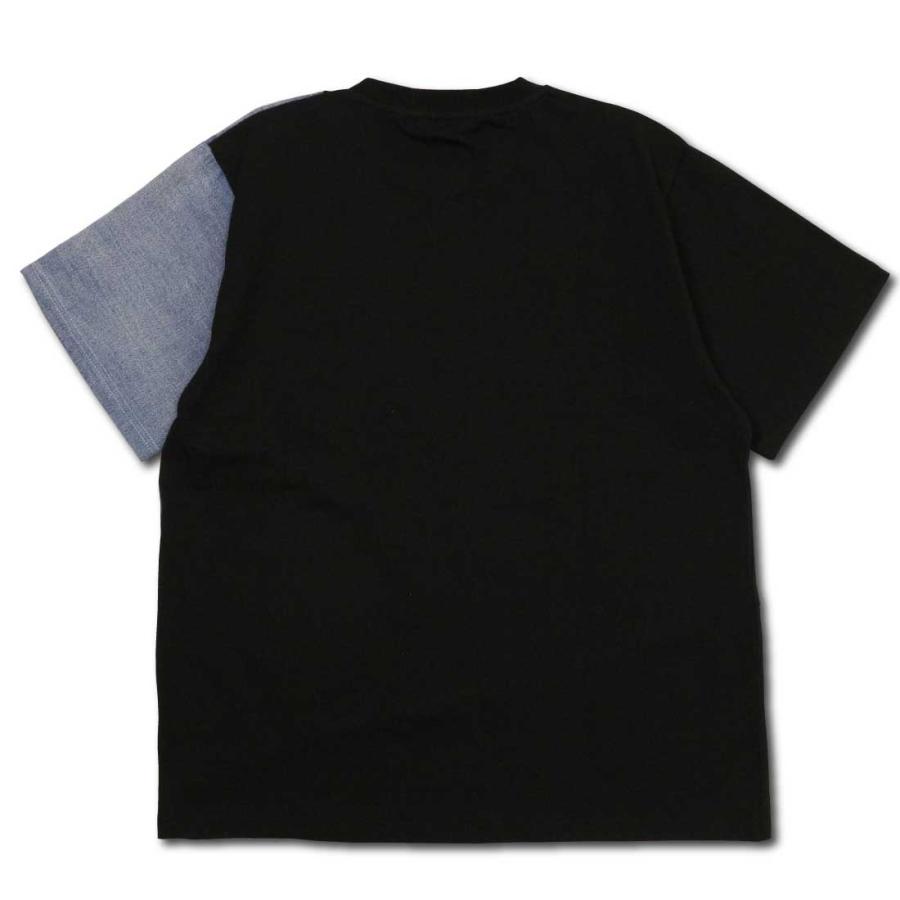 メール便発送 in the attic 半袖 Tシャツ 252-1186 デニム 切替 ポケット クルーネック シンプル メンズ カジュアル ...