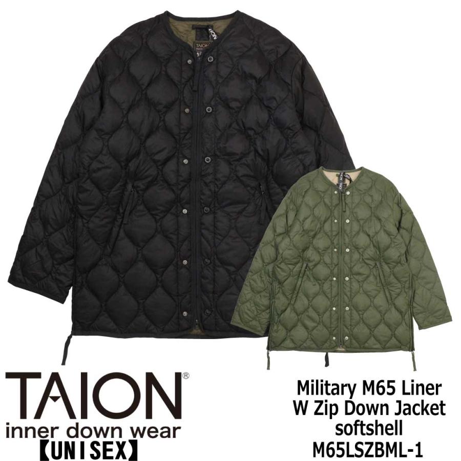 TAION タイオン ミリタリー M65 ライナーWジップ ダウンジャケット ソフトシェル TAION-M65LSZBML-1 ユニセックス メンズ アウター : jeans藍や - 通販 ...