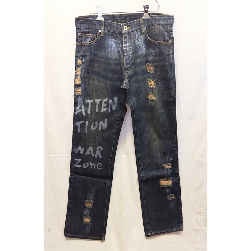 ダメージ＆ペイントジーンズ：1804 : ジーンズ&カジュアル キムラ - 通販 - Yahoo!ショッピング