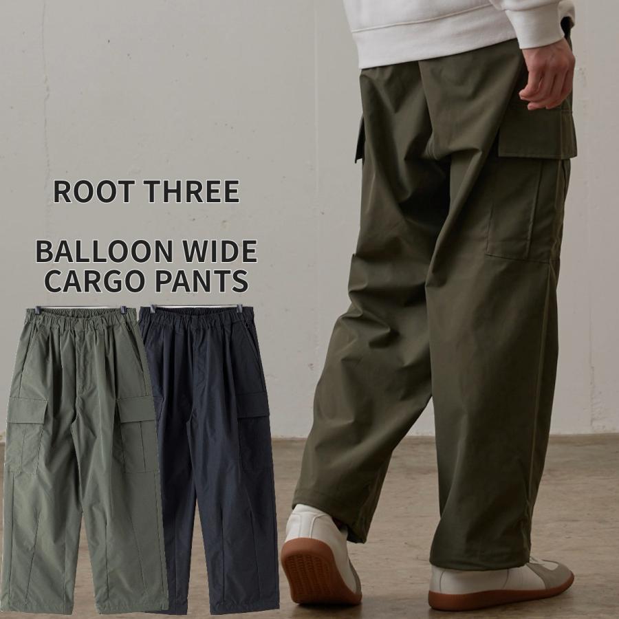 ROOT THREE 撥水 バルーン カーゴパンツ ミリタリー ワイド : ジーンズメイト - 通販 - Yahoo!ショッピング