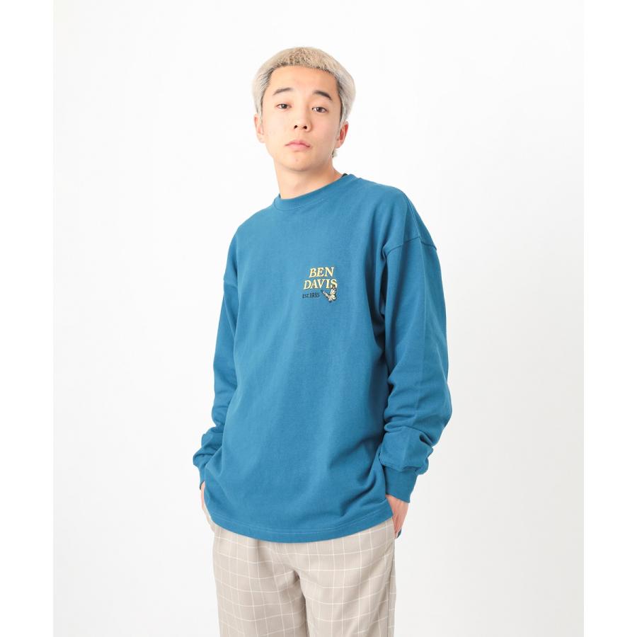 ベンデイビス BEN DAVIS バック 刺繍＆プリント ワイド シルエット ロンT Y2K SK8 スケーター メンズ レディース 男女共用 ブランド 長袖 Tシャツ : 205231005 ...