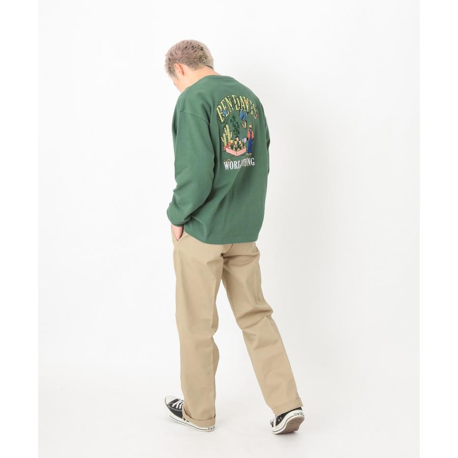 ベンデイビス BEN DAVIS バック 刺繍＆プリント ワイド シルエット ロンT Y2K SK8 スケーター メンズ レディース 男女共用 ブランド 長袖 Tシャツ : 205231005 ...