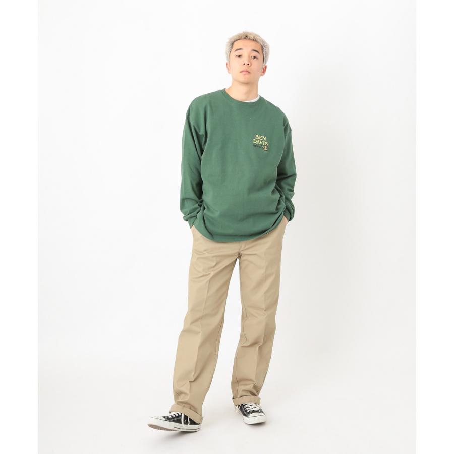 ベンデイビス BEN DAVIS バック 刺繍＆プリント ワイド シルエット ロンT Y2K SK8 スケーター メンズ レディース 男女共用 ブランド 長袖 Tシャツ : 205231005 ...