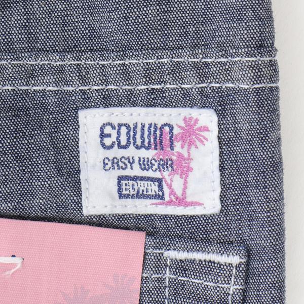 EDWIN 10%OFF エドウィン EEEW01 シャンブレー イージーパンツ メンズ パンツ 夏 涼しい 清涼感 綿 95％ 植物繊維5％ EASY PANTS : JEANS ネシ ...