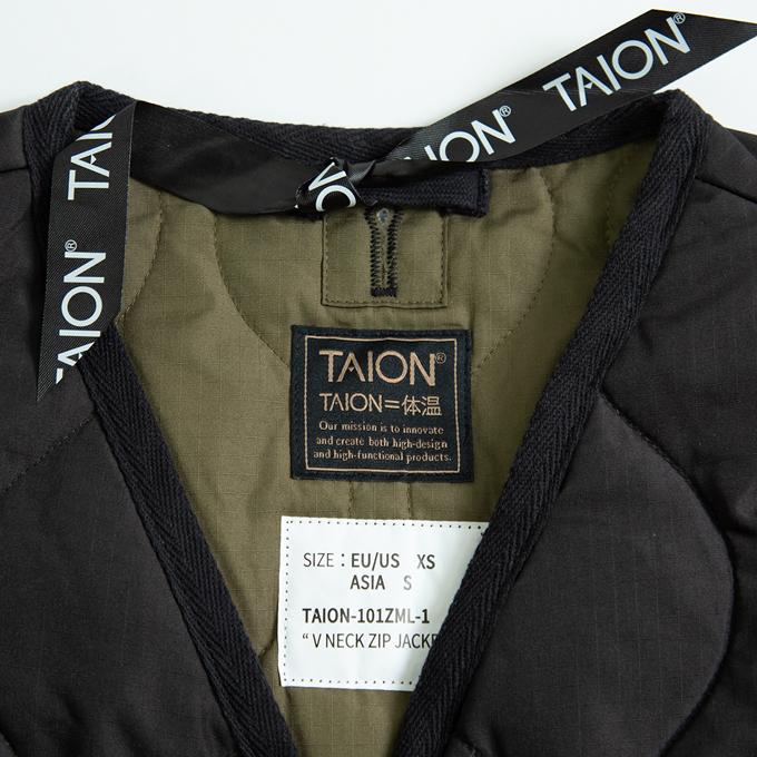 TAION 【SALE!!】 タイオン UNISEX ミリタリー Vネック ジップ ダウンジャケット TAION-101ZML-1 /2023AW : ジーンズステーション Yahoo!店 ...