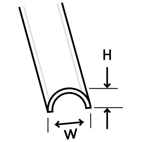 ATH-20 直径 15.9mm 透明アクリル 半円パイプ 1本 プラストラクト 模型材料 プラ棒 : JEMAジェマ ヤフー店 - 通販 ...