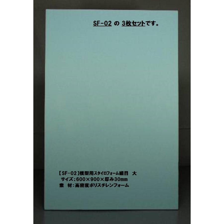 SF-02 スタイロフォーム (細目 大) (大 600×900×厚み30mm) 3枚セット プラストラクト 模型材料 建築模型 鉄道模型 ...