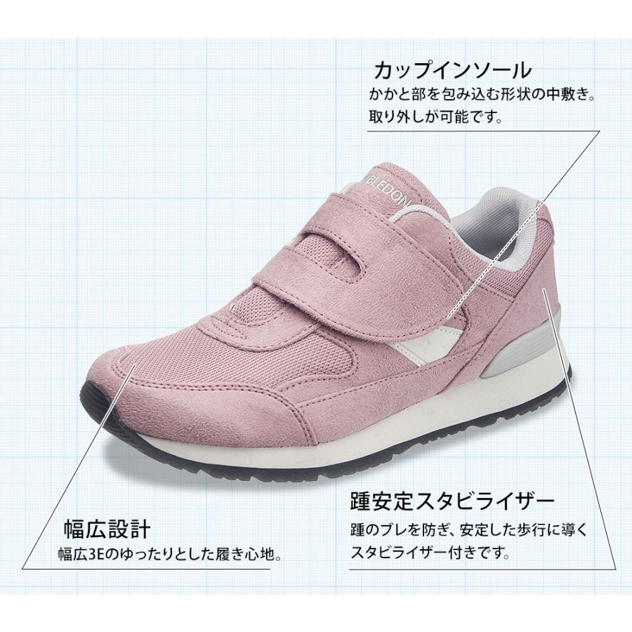 ウィンブルドン スニーカー レディース 黒 ローカット 3E 幅広 ウォーキングシューズ マジックテープ カジュアルシューズ 面ファスナー ブラック ピンク L042 : Jerico ...