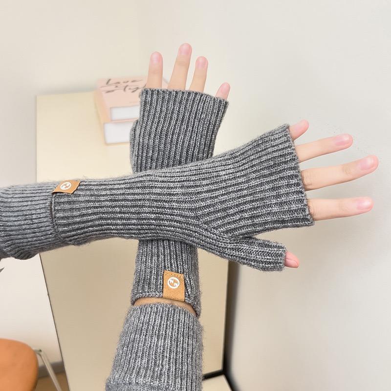 手袋 レディース アームウォーマー ニット 秋冬 スマートフォン対応 両手 指なし 無地 あったか 暖か 人気 おしゃれ かわいい 防寒 冬の ...