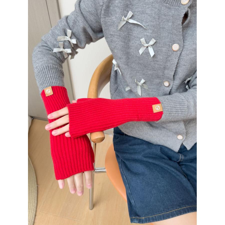 手袋 レディース アームウォーマー ニット 秋冬 スマートフォン対応 両手 指なし 無地 あったか 暖か 人気 おしゃれ かわいい 防寒 冬の ...