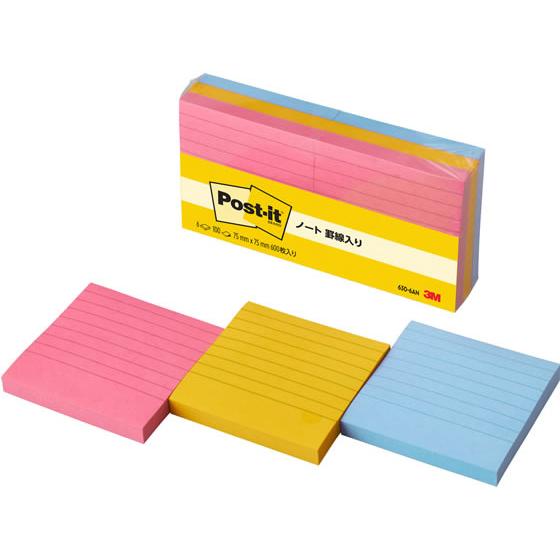 3M ポストイット罫線入り 630-6AN 大型 罫線入タイプ ノートタイプふせん インデックス メモ ノート : JetPrice - 通販 ...