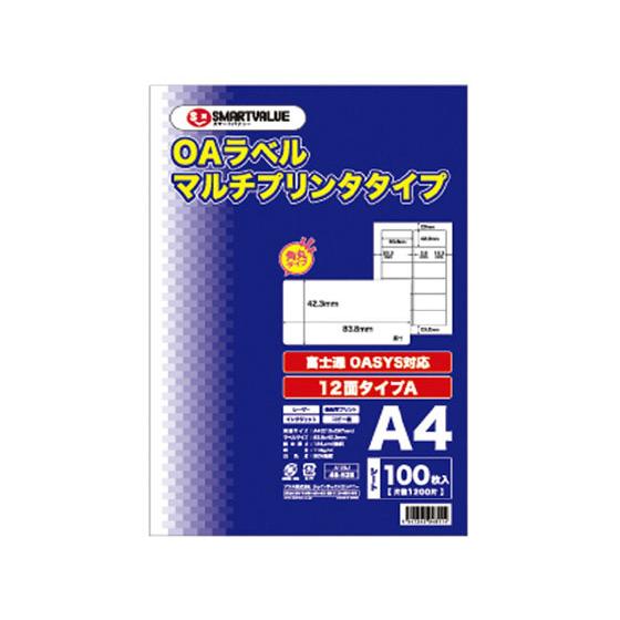 JOINTEX 【お取り寄せ】スマートバリュー OAマルチラベルA 12面100枚 A128J : JetPrice - 通販 - Yahoo!ショッピング