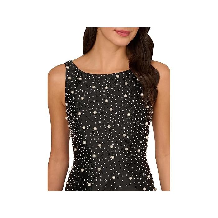 (取寄) アドリアナ パぺル レディース ビーズ タフタ ミディ ドレス Adrianna Papell women Bead Taffeta Midi Dress Black/Ivory P最大17倍8/12限定 (取寄) アドリアナ パぺル レディース ビーズ タフタ