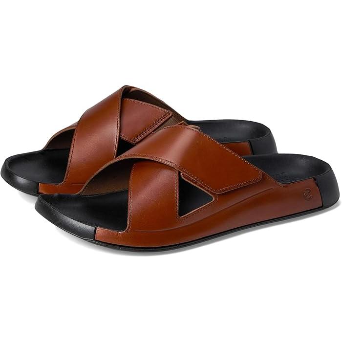 ecco（エコー） P最大17倍1/1限定 (取寄) メンズ コズモ トゥー バンド クロス スライド サンダル ECCO men Cozmo Two Band Cross Slide ...