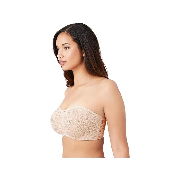 (取寄) ワコール レディース ハロ レース ストラップレス アンダーワイヤー ブラ Wacoal women Halo Lace Strapless Underwire Bra Natural Nude WACOAL（ワコール） (取寄) レディース ハロ レース ストラップレス
