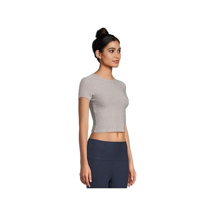 (取寄) ビヨンドヨガ レディース フェザーウェイト クロップド ティー Beyond Yoga women Featherweight Cropped Tee Midnight Burgundy Heather P最大17倍1/1限定 (取寄) ビヨンドヨガ レディース フェザーウェイト