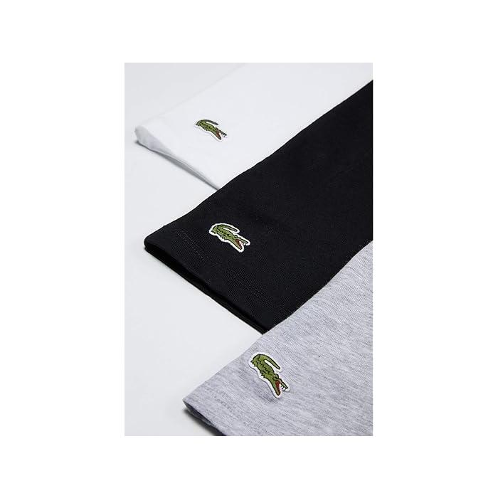 (取寄) ラコステ メンズ 3-パック クルー ネック スリム フィット エッセンシャル Tシャツ Lacoste men 3-Pack Crew Neck Slim Fit Essential T-Shirt White LACOSTE（ラコステ） (取寄) メンズ 3-パック クルー ネック スリム