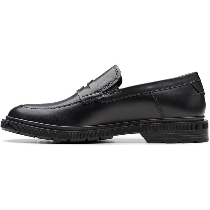 (取寄) クラークス メンズ シューズ 靴 ペニー Clarks men Burchill Penny Black Leather ...