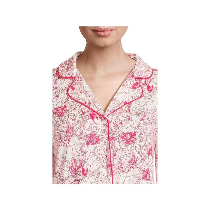 (取寄) リリー ピュリッツァー レディース Pj ニット ロング スリーブ ボタンアップ トップ Lilly Pulitzer women Pj Knit Long Sleeve Button-Up Top Parigi Pink Supporting Squad Lilly Pulitzer (取寄) リリー ピュリッツァー レディース Pj ニット