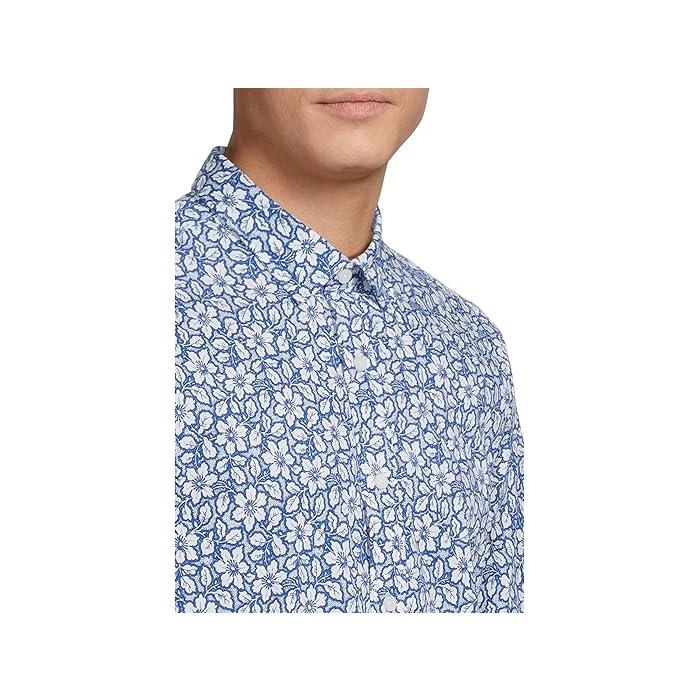(取寄) アンタックイット メンズ ストレッチ コットン ショートスリーブ ウィルソン シャツ UNTUCKit men Stretch Cotton Short-Sleeve Wilson Shirt Blue 取寄) アンタックイット メンズ ストレッチ コットン ショートスリーブ