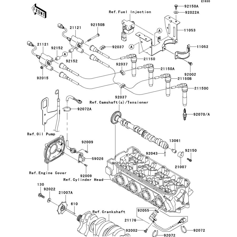 Kawasaki STX-15F'05 OEM section (Ignition-System) parts Used [K5325-24] : JETSTAR ヤフー店 - 通販 ...