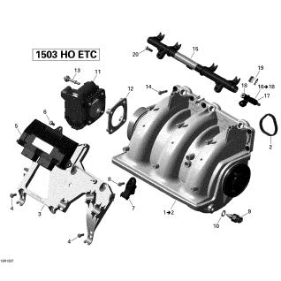 SEADOO RXP-X 260'12 OEM section (Air-Intake-Manifold-And-Throttle-Body ...