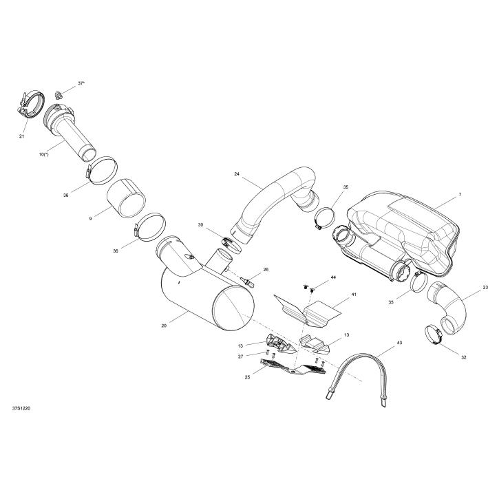 SEADOO RXP-X 260'12 OEM section (Exhaust-System) parts Used [S5539-40 ...