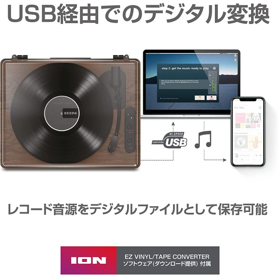 ION AUDIO LUXE LP BLUETOOTH対応 ステレオスピーカー内蔵ターンテーブル : JEUGIA Basic.Yahoo!ショップ - 通販 - Yahoo!ショッピング