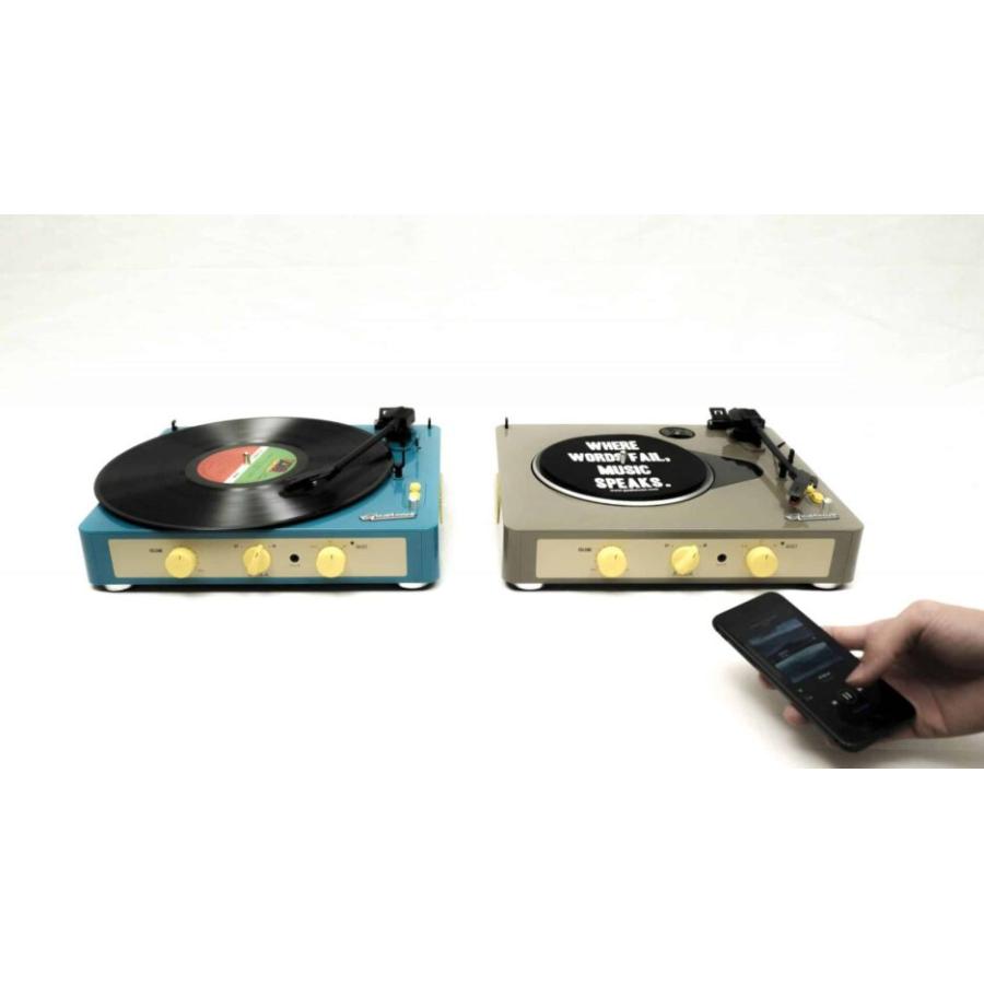 Gadhouse Brad Retro record GREY (BUILT-IN BLUETOOTH 5.0 & PITCH CONTROL) スピーカー内蔵レコードプレーヤー ...
