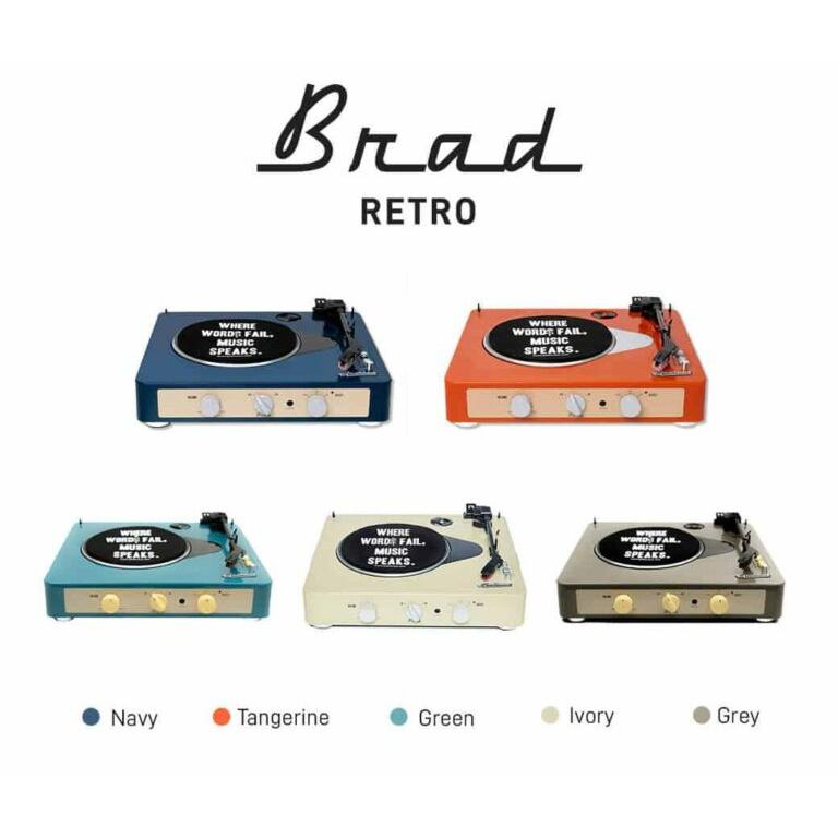 Gadhouse Brad Retro record TANGERINE (BUILT-IN BLUETOOTH 5.0 & PITCH CONTROL) スピーカー内蔵レコードプレーヤー ...