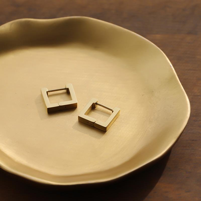 ピアス レディース 金属アレルギー対応 サージカルステンレス スクエア 四角 シンプル デイリー つけっぱなし フープピアス :d-mkp-11243:Jewel Vox ジュエルボックス ...