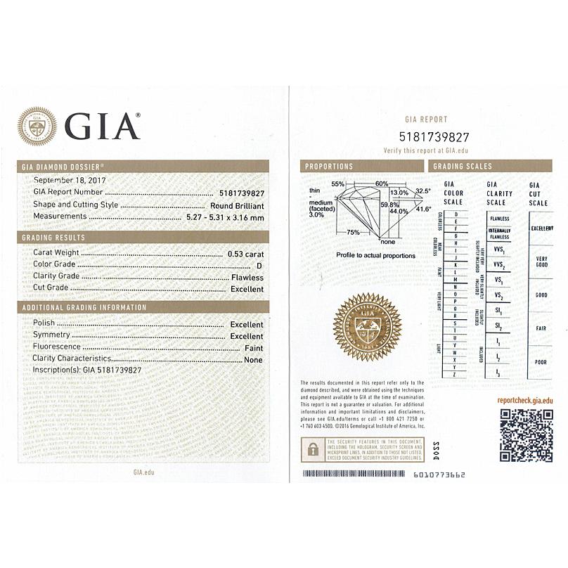 0.5ct FL品質 ダイヤモンド ルース 0.530ct D FLAWLESS 3EX GIA付 : ジュエリー コンバーター - 通販 ...
