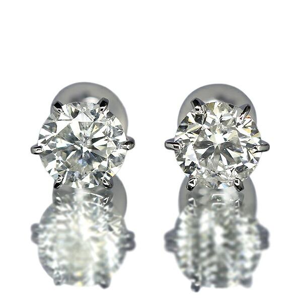 1.4ct ダイヤモンド ピアス 0.7×0.7ct Pt900 プラチナ Fカラー SI2 トリプルエクセレント ハートアンドキューピッド 3EX H&C 鑑定書付 保証書付 ...