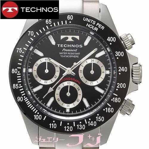 閉店セール テクノスTECHNOS メンズウォッチ ブラック文字盤＆ベゼル クロノグラフ クォーツ TP0403TB 男性腕時計 店：EW1775 : ジュエリーフジ ヤフーショップ - 通販 ...