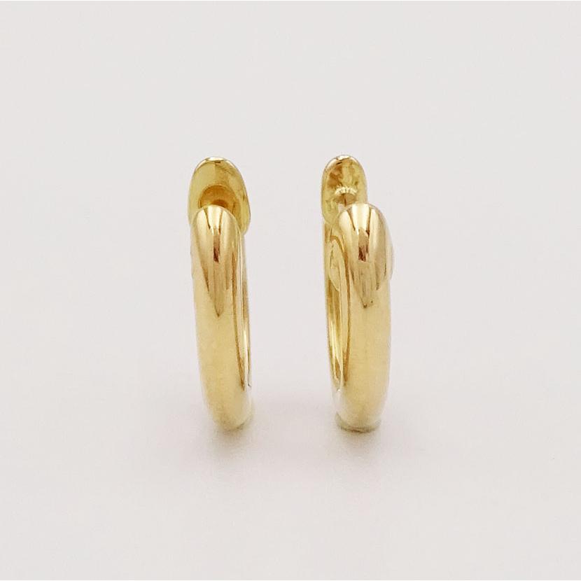 18金 フープピアス K18 K18YG イエローゴールド フープ ピアス 上品 シンプル 小さめ プレゼント ギフト 自分用 ご褒美 日本製 人気 新商品 : p0163 : ジュエリー工房 ...