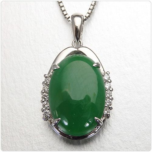 翡翠 ペンダント トップ 5月 誕生石 7.423ct プラチナ 翡翠 ペンダント トップ 5月 誕生石 7.423ct プラチナ