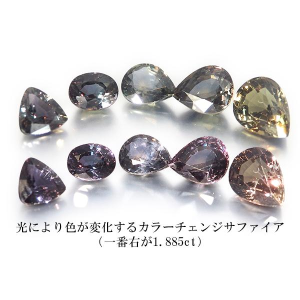 カラーチェンジ サファイヤ 裸石 1.885ct 中央宝石研究所 カラーチェンジ サファイヤ 裸石 1.885ct 中央宝石研究所