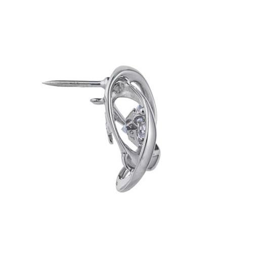 Crossfor NewYork シルバー925 クロスフォーニューヨーク タイタック タイニーピン for Men- ダンシングストーン Dancing Stoneシリーズ NY-T012 ...