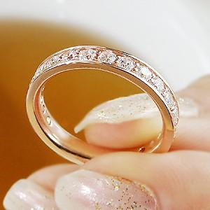 ダイヤモンド エタニティ リング K18 ピンク ゴールド 1.0ct ダイヤ 指輪 Hカラー SIクラス フチあり 18金 :jdr0107:Jeweluce - 通販 - Yahoo!ショッピング