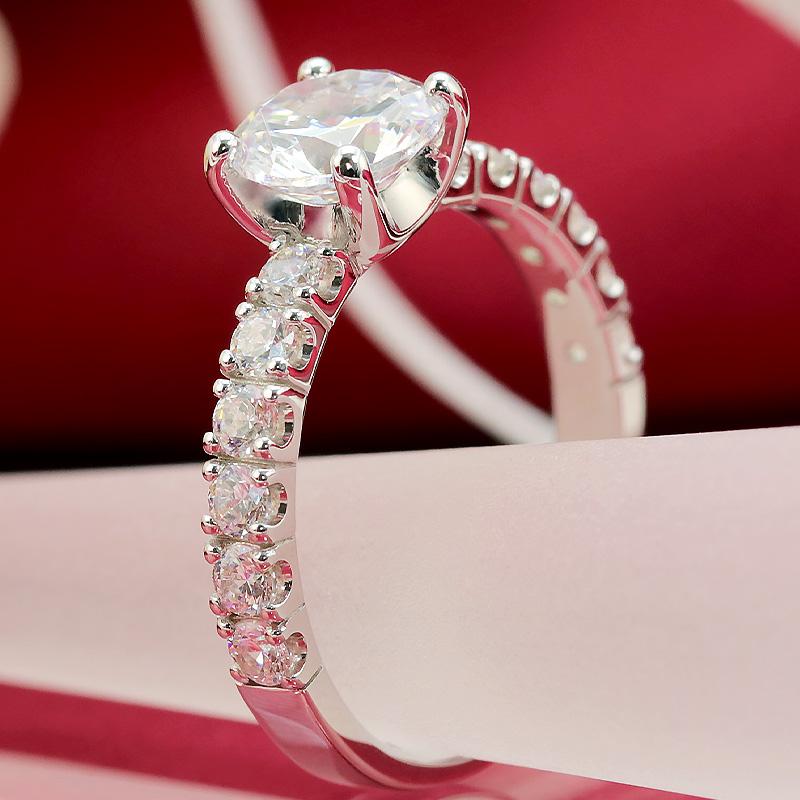 Jeweluce 【中央宝石研究所 鑑定書付き】pt950【1.5ct】センター石 1ct 大粒 ダイヤモンド エタニティリング【Hカラー/SI2/Goodカット】 : Jeweluce ...