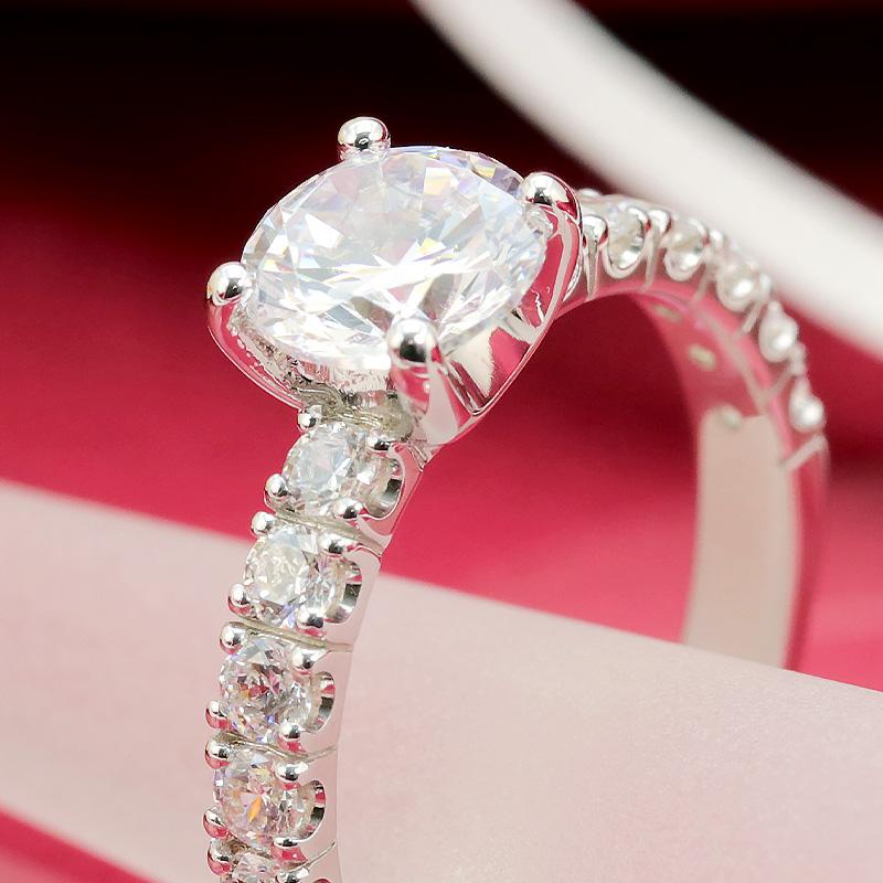 Jeweluce 【中央宝石研究所 鑑定書付き】pt950【1.5ct】センター石 1ct 大粒 ダイヤモンド エタニティリング【Hカラー/SI2/Goodカット】 : Jeweluce ...