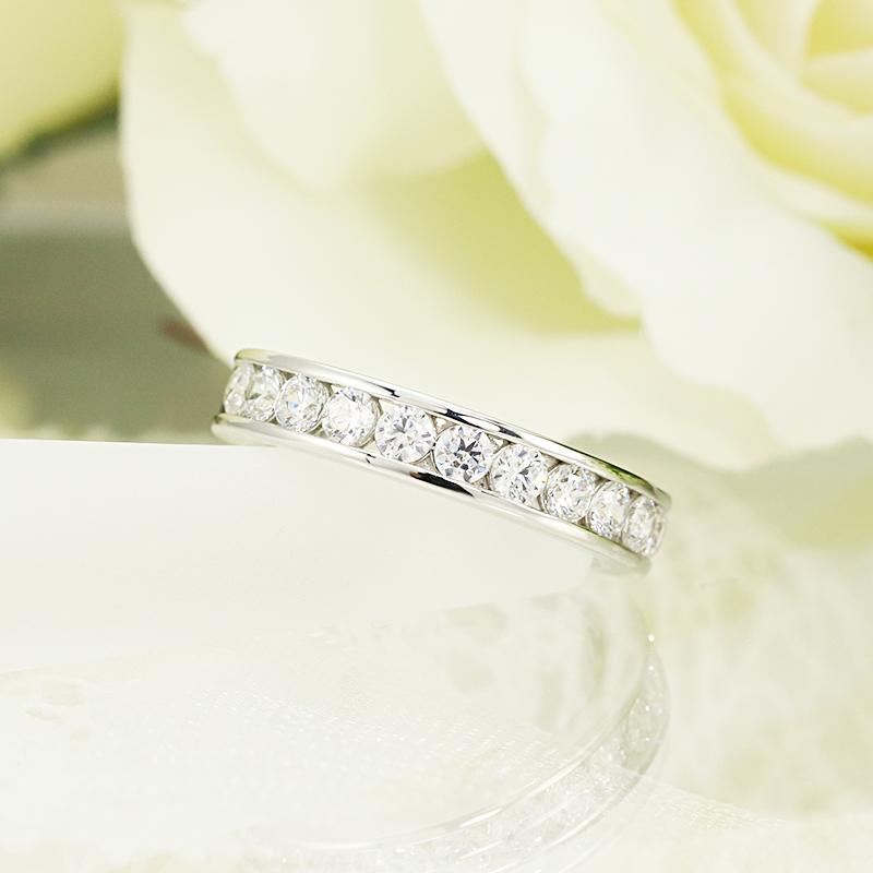 ダイヤモンド エタニティ リング 【Fカラー VS VGクラス】プラチナ 1.0ct Pt950 ハーフエタニティ : jdr0396 : Jeweluce - 通販 - Yahoo!ショッピング