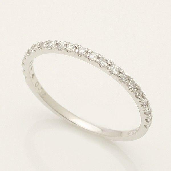 ハーフエタニティ ダイヤモンド リング K18WG 18金ホワイトゴールド 4R0174W ** : ジュエリーショップウエイ - 通販 - Yahoo!ショッピング