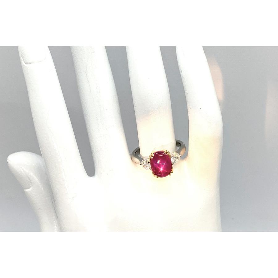 長江達雄 Pt900 K18スタールビー ダイヤモンドリング NO.127787-B : JEX宝石ギャラリー Yahoo!店 - 通販 - Yahoo!ショッピング