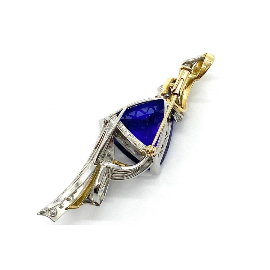Tanzanite Pt900 K18タンザナイト ダイヤモンドペントップ兼ブローチ NO.128064 : JEX宝石ギャラリー Yahoo ...